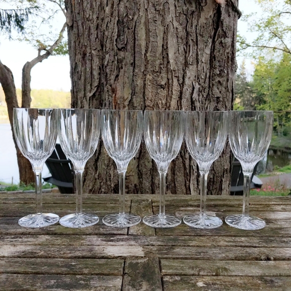 Gorham | Dining | Vintage 9s Set Of 6 Gorham Crystal Sundance Water ...
